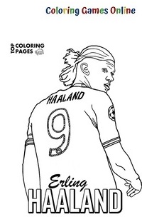 Erling Haaland Coloring Pages are a fun way for ki..
